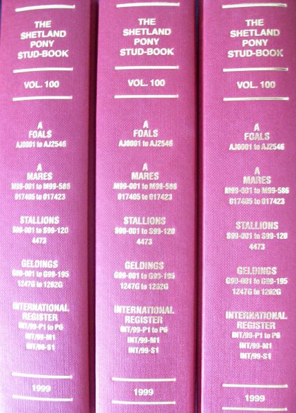 Stud-Book Volume 100 - UK delivery - Shetland Pony Stud Book Society