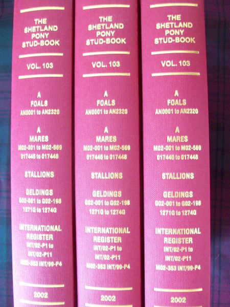 Stud-Book Volume 103 - UK delivery - Shetland Pony Stud Book Society
