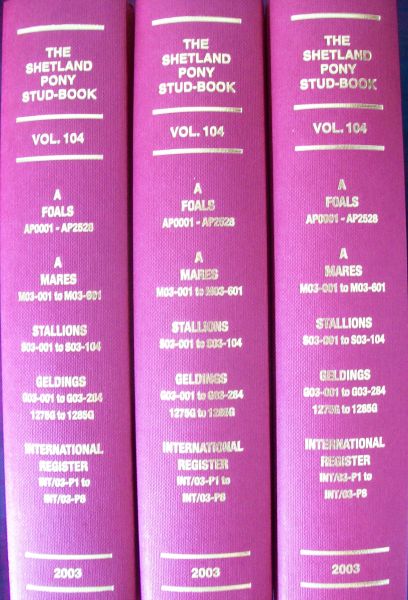 Stud-Book Volume 104 - UK delivery - Shetland Pony Stud Book Society