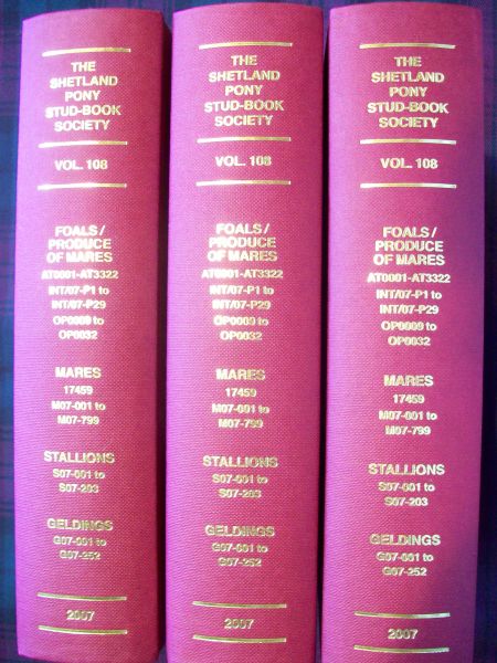 Stud-Book Volume 108 - UK delivery - Shetland Pony Stud Book Society
