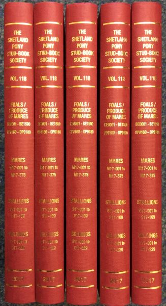 Stud-Book Volume 118 - UK delivery - Shetland Pony Stud Book Society