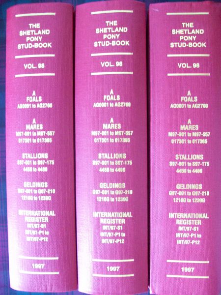 Stud-Book Volume 98 - UK delivery - Shetland Pony Stud Book Society