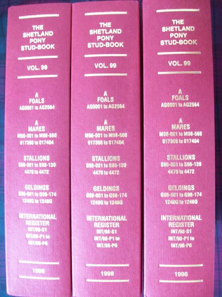 Stud-Book Volume 99 - UK delivery - Shetland Pony Stud Book Society